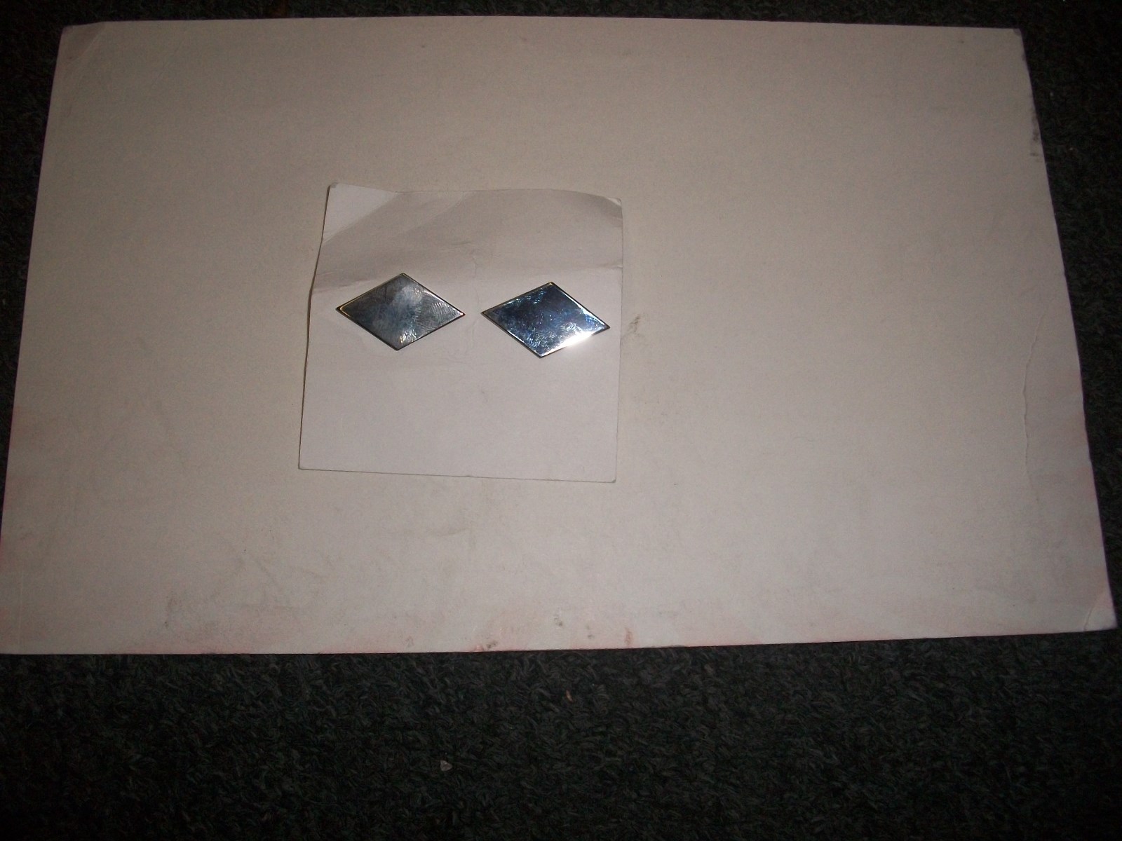 ROTC INSIGINIA RANK ROTC DIAMOND ARMY PINS ONE PAIR SILVER COLOR | eBay