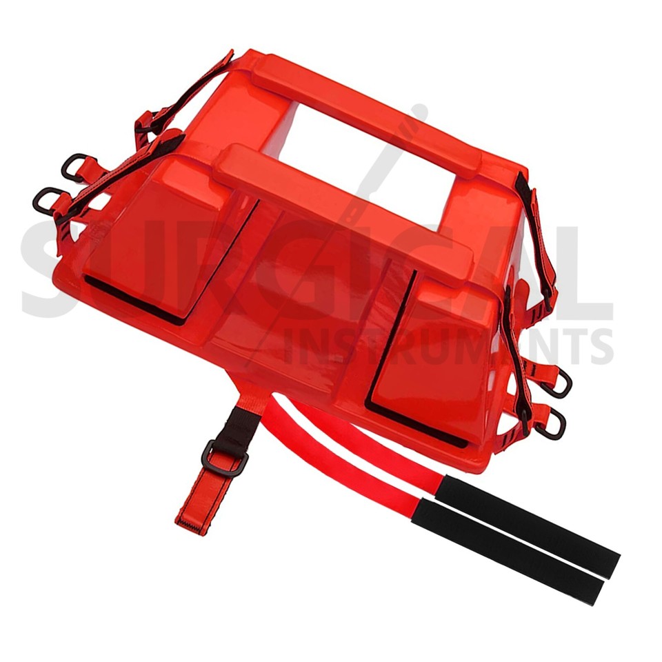Emergency Spine Board Reusable Head Immobilizer for Backboard W/Straps ...