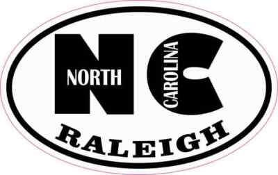 4in x 2.5in Oval NC Raleigh North Carolina Sticker | eBay