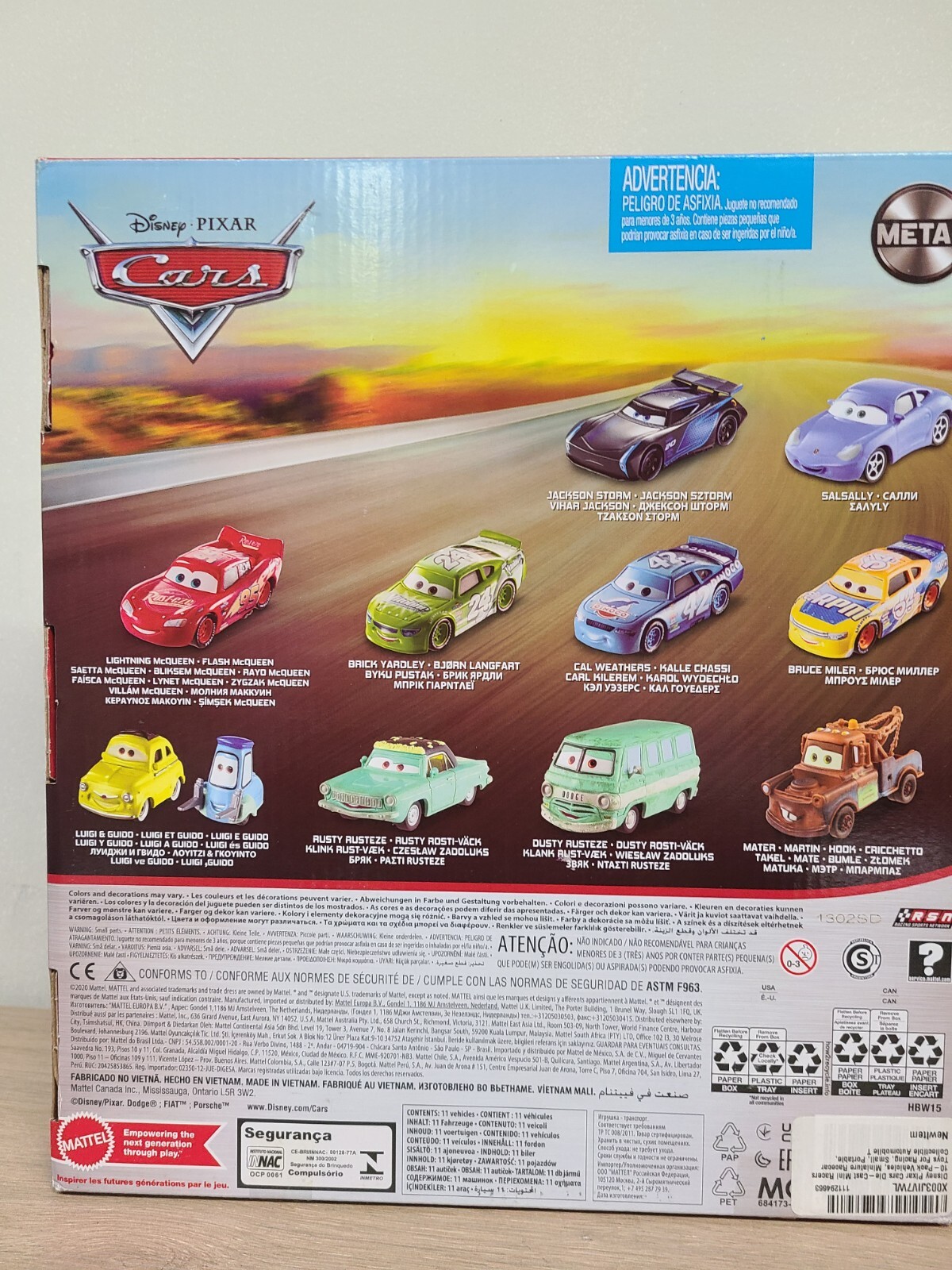 Disney Pixar Cars Die-Cast Mini Racers 10-Pack Vehicles Collectible Set ...