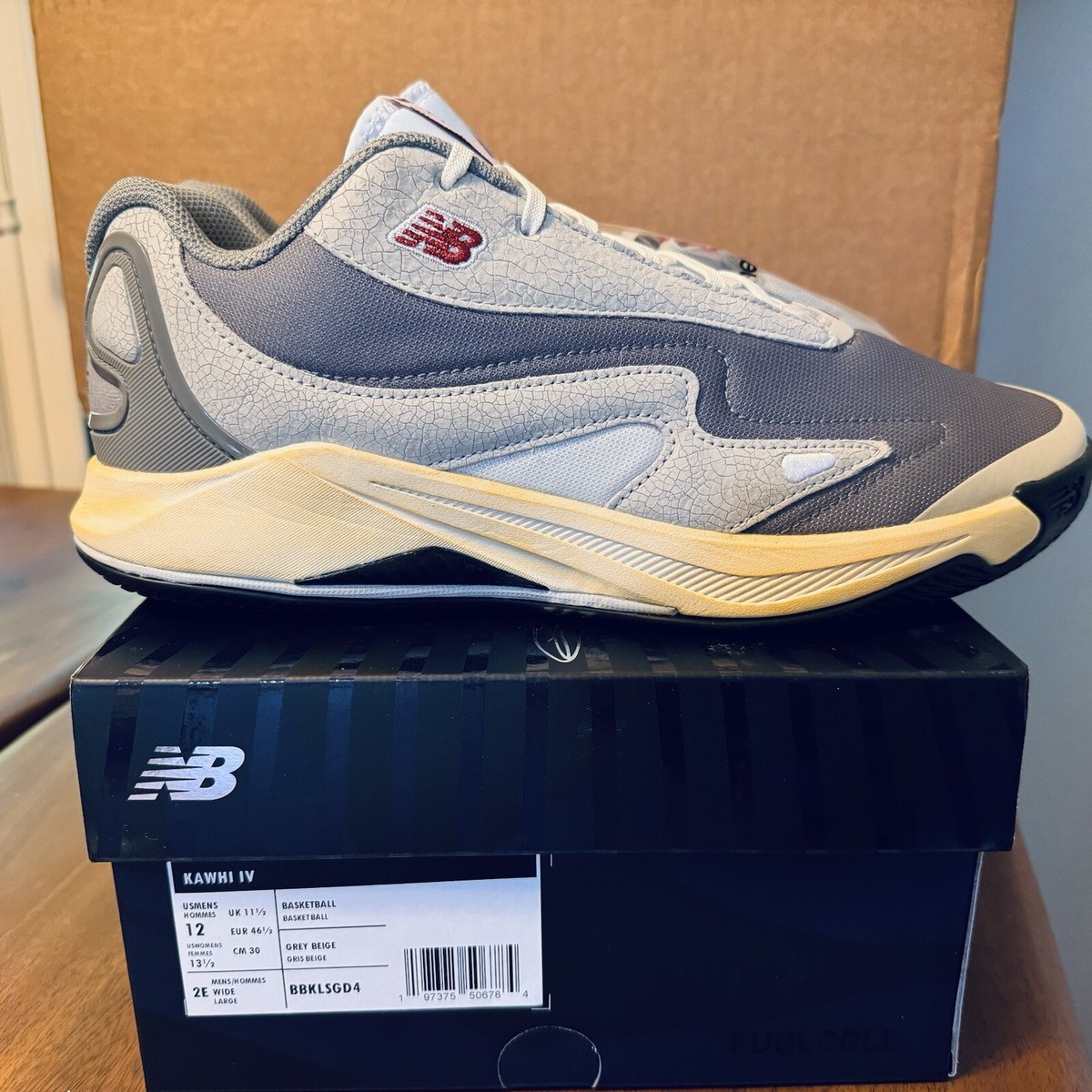 NIB New Balance KAWHI 4 “Grey Day” BBKLSGD4 Size 12 2E Wide NIB New Balance KAWHI 4 “Grey Day” BBKLSGD4 Size 12 2E Wide