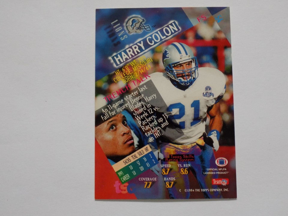 1994 Topps Stadium Club 1st Day Issue Harry Colon Card #54 | eBay