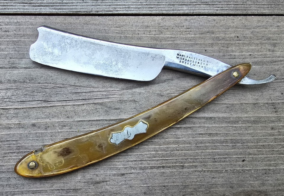 old MANUFACTURED BY W. GREAVES & SONS SHEAF WORKS vintage straight ...