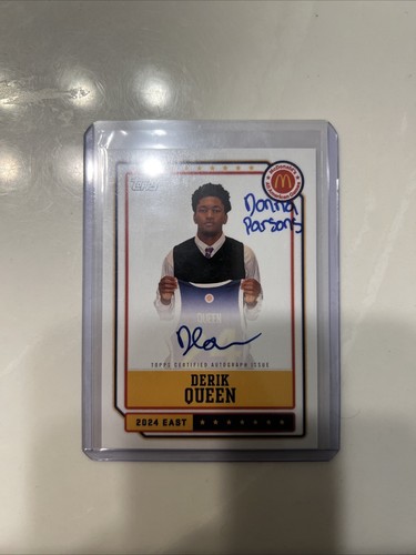 Derik Queen Topps McDonald's All Stars 1/1 Inscription And Autograph | eBay