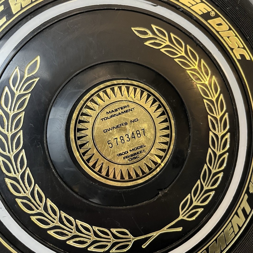 Vtg Black Wham-O Frisbee Disc 150G Model Master Tournament 1967 w ...