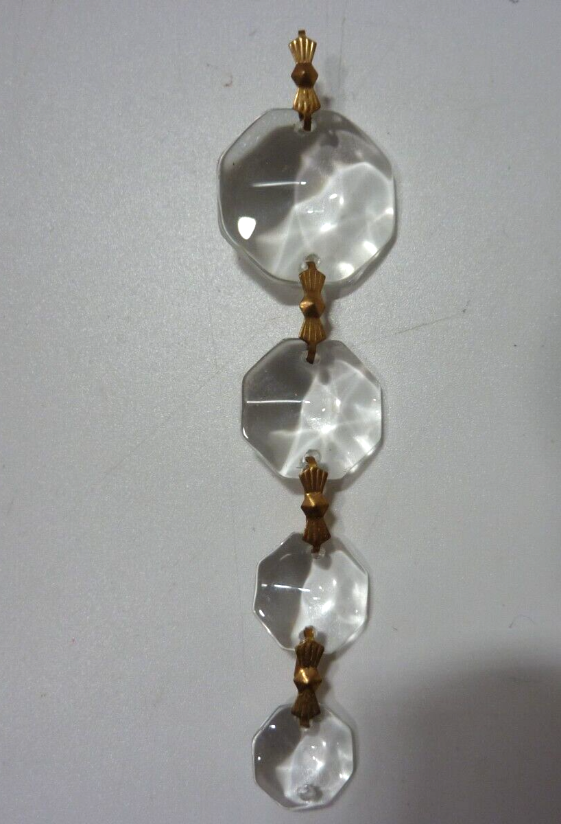 Vintage Lot of 60 Crystal Glass Chandelier Light Prisms Octagons 15 ...