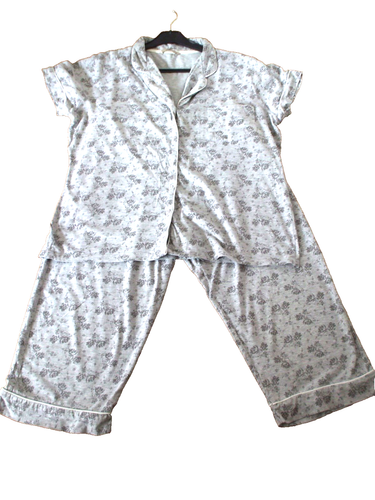 TU LADIES GREY FLORAL SUMMER PYJAMAS SIZE 18 | eBay