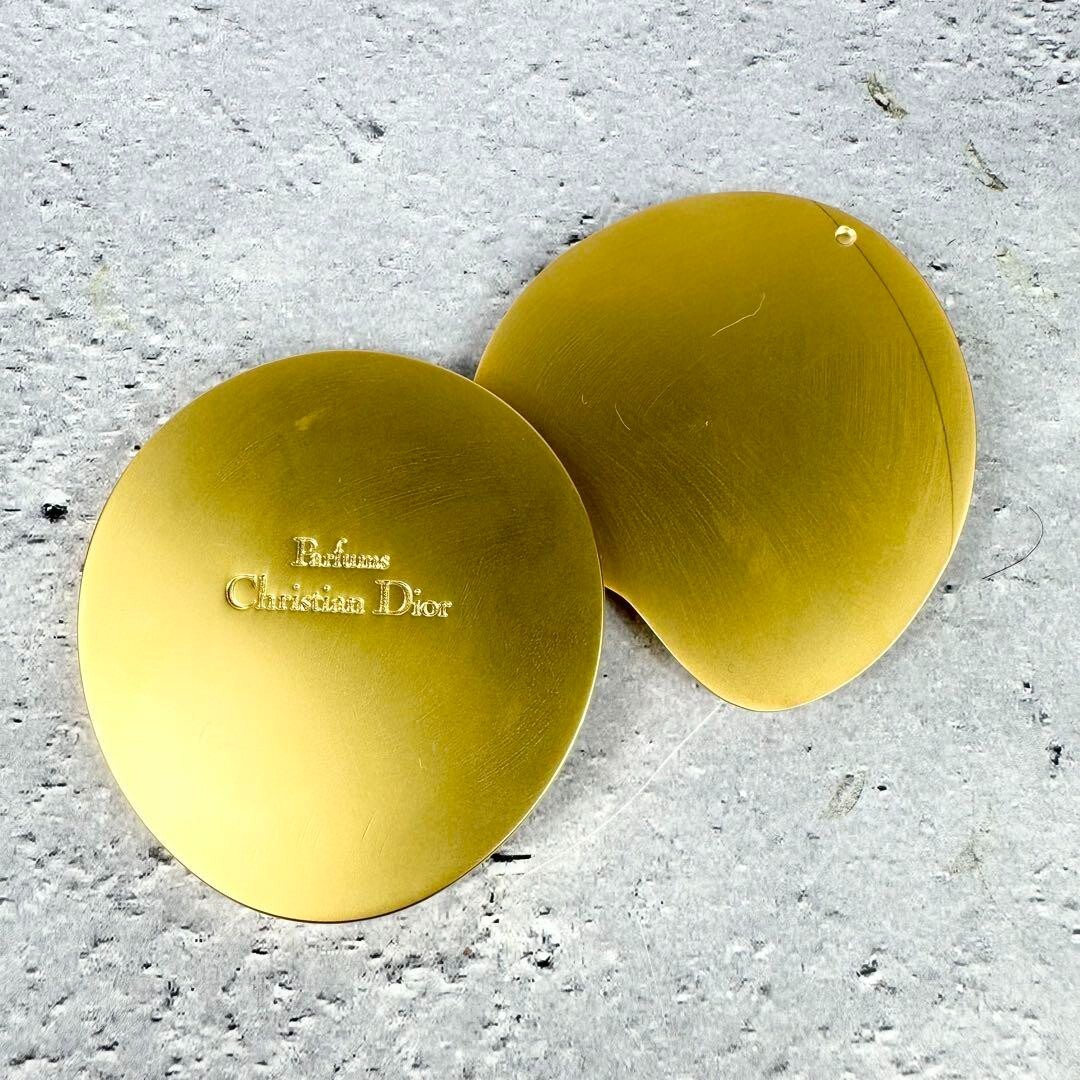 Christian Dior Compact Mirror Sliding Gold Round Heart Makeup Japan ...