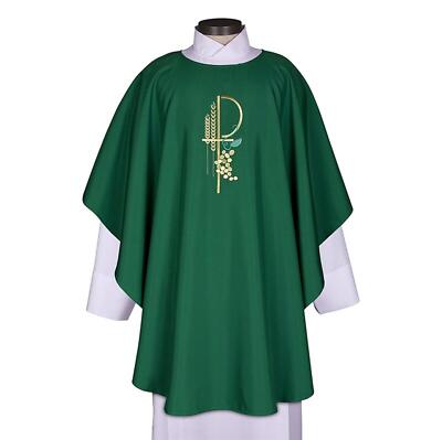 Embroidered Green Eucharistic Chasuble Roman Catholic Vestment for ...