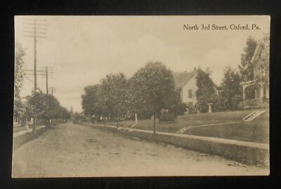 1916 RARE POSTMARK Barnsley North 3rd Street No Traffic Oxford PA ...