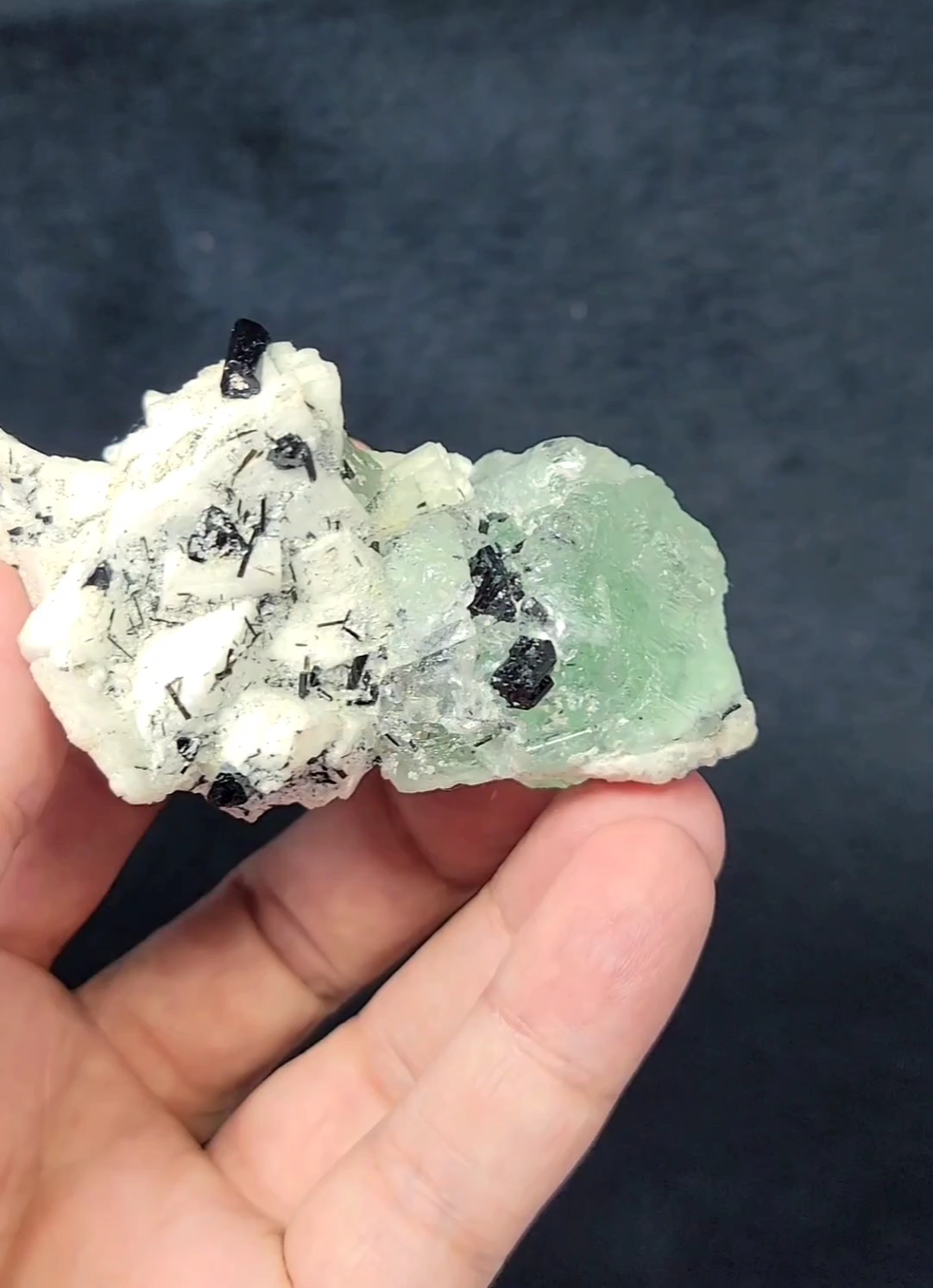Beautiful Green Fluorite w/ Schorl Feldspar matrix from Skardu/Pakistan ...