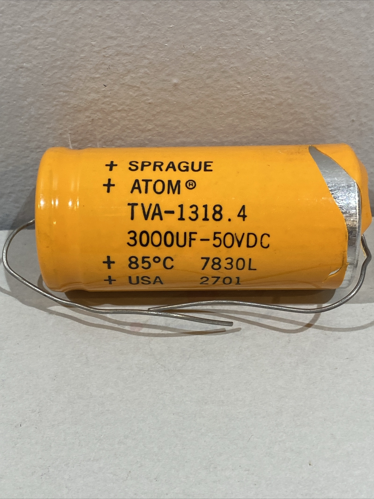Sprague Atom - TVA-1318.4 - 3000UF - 50VDC Capacitor - New Old Stock ...