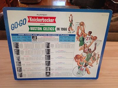 1965-66 Boston Celtics NBA/Knickerbocker Beer Advertising Piece Russell ...