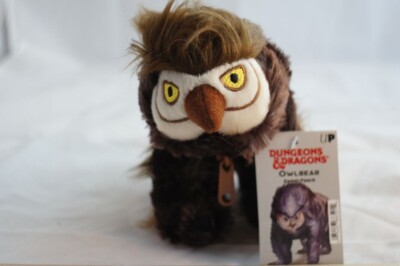 D&D OWLBEAR Plush Toy Brown with Zipper Pocket Dungeons & Dragons Dice ...