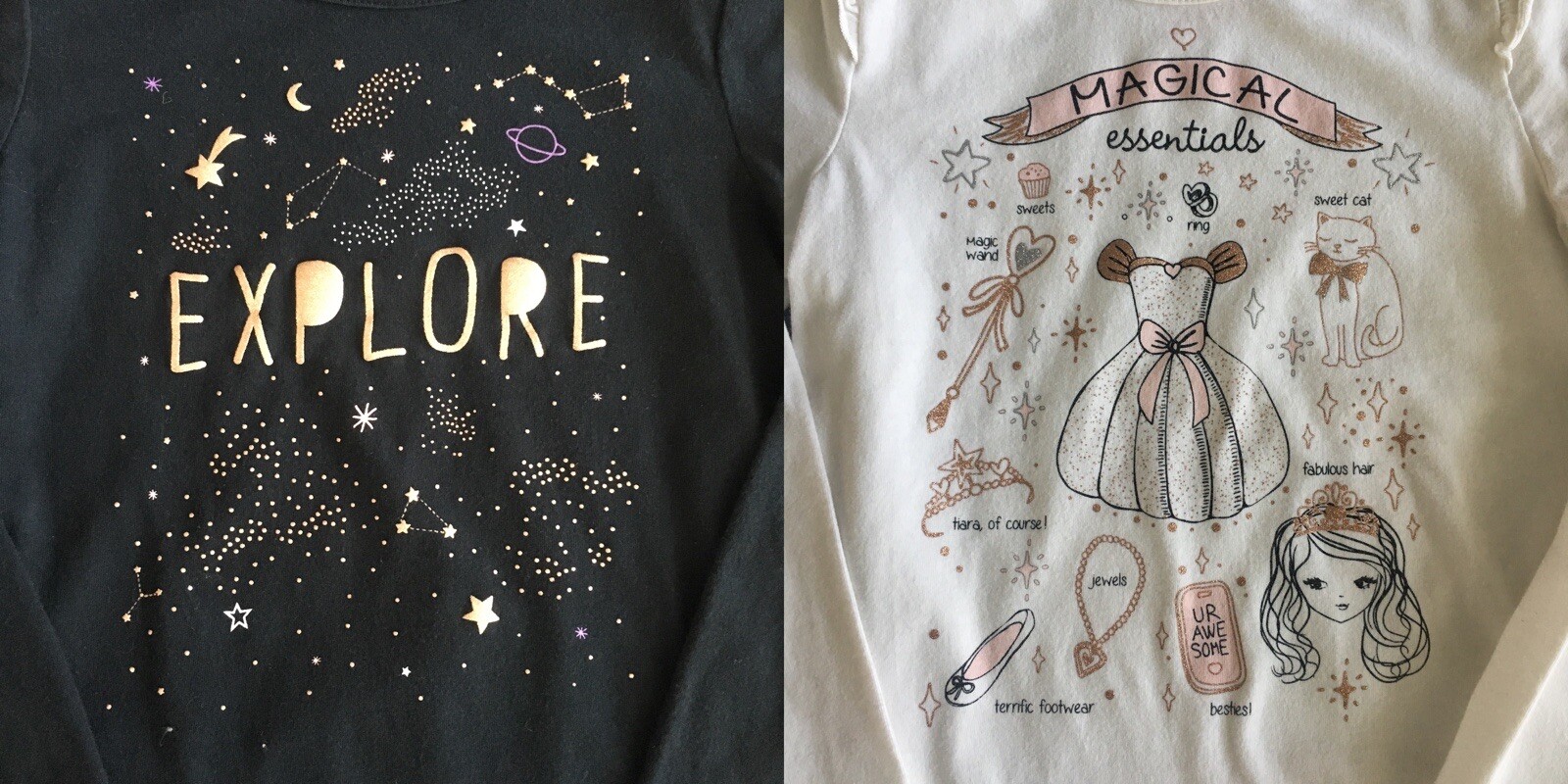Set of 2 Girls Long Sleeve Shirts Epic Threads Size 6x - Outer Space ...