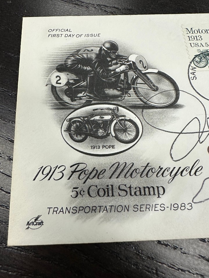 Carroll Shelby Signed Autographed Envelope First Day Issue 1913 Pope ...