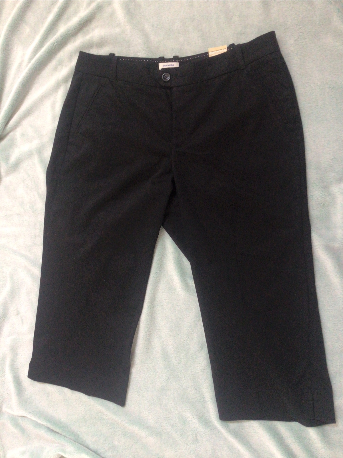 Dockers Women’s Size 16 Black Mid-rise Curvy Capris Pants | eBay