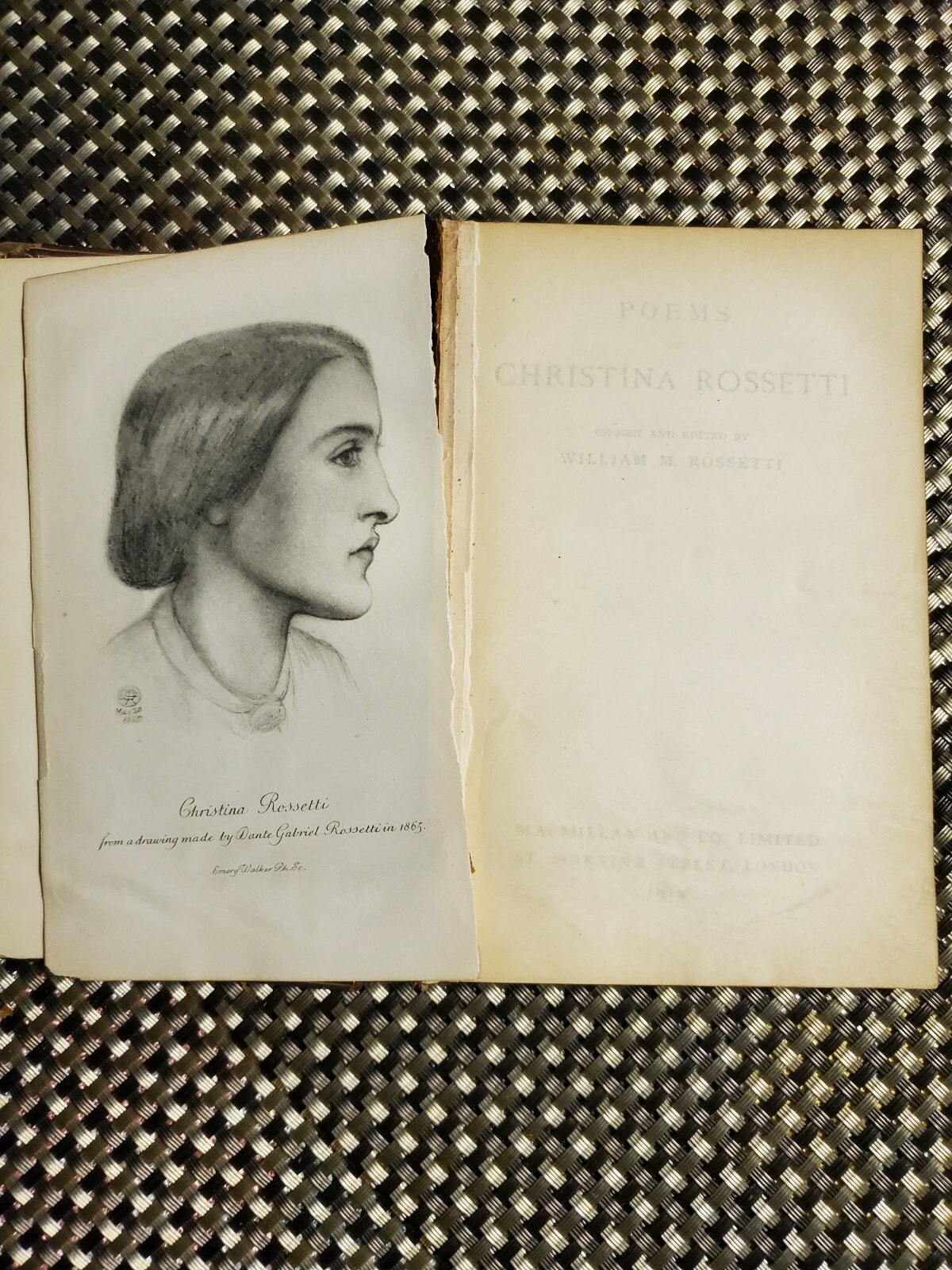 Poems Of Christina Rossetti By William M. Rossetti-1910 1st ED. 4th ...