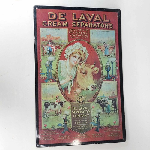 DE LAVAL CREAM SEPARATOR SIGN 17.25" x 11.25" NOSTALGIC METAL SIGN ...