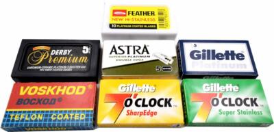 Astra-Derby-Feather-Voskhod 40 Quality Double Edge Razor Blades Sampler ...