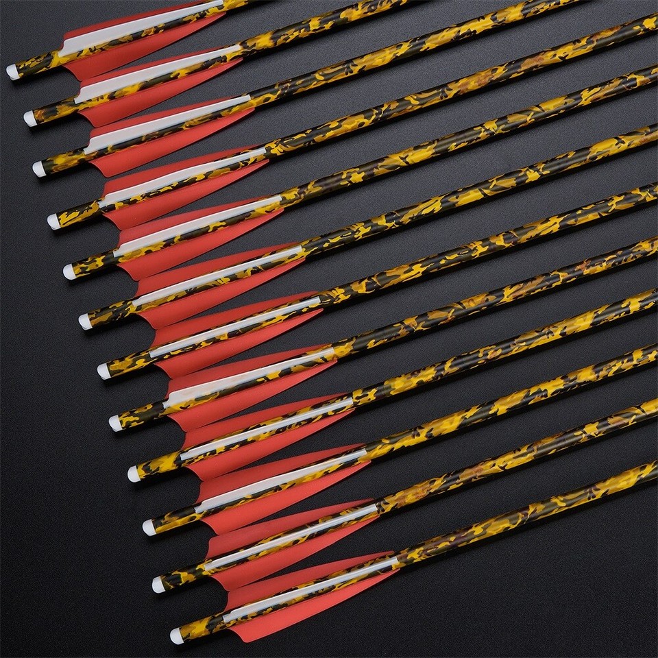 Archery 12pcs 20" Crossbow Bolts Arrows OD 8.8MM + 3pcs Lighted Nocks ...