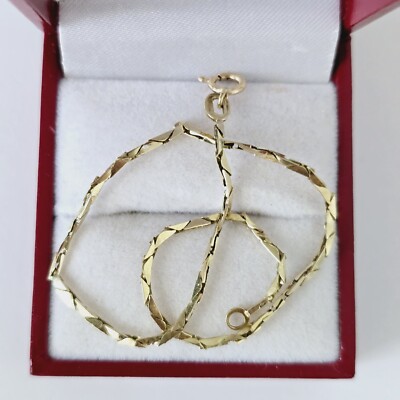 UNISEX Vintage Solid 14K Yellow Gold TRIANGLE LINK CHAIN Bracelet | eBay
