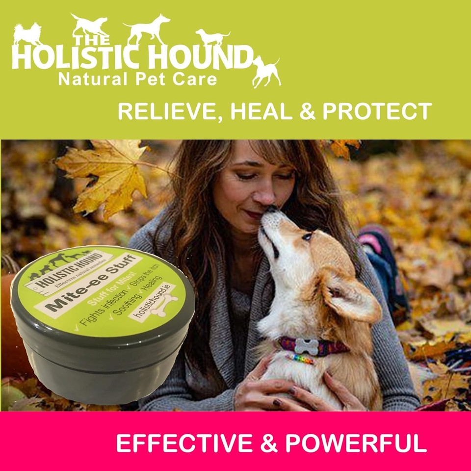 Holistic Hound Mite-ee Stuff Natural Balm for Dog Skin Mites Treatment ...