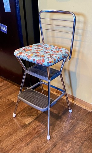 Vintage Cosco Kitchen Step Stool Chair - Flip Top 2 Stairs | eBay