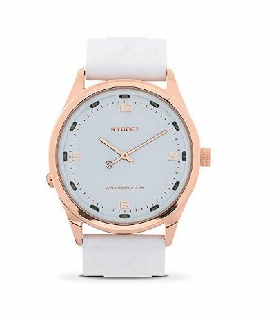 KYBOE! Quartz Stainless Steel and Silicone Watch White Rose KYS.41-007. ...