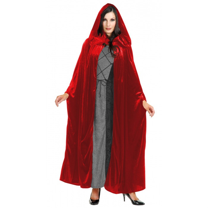 ADULT VELVET HOODED CLOAK KING QUEEN RENAISSANCE MEDIEVAL COSTUME CAPE ...