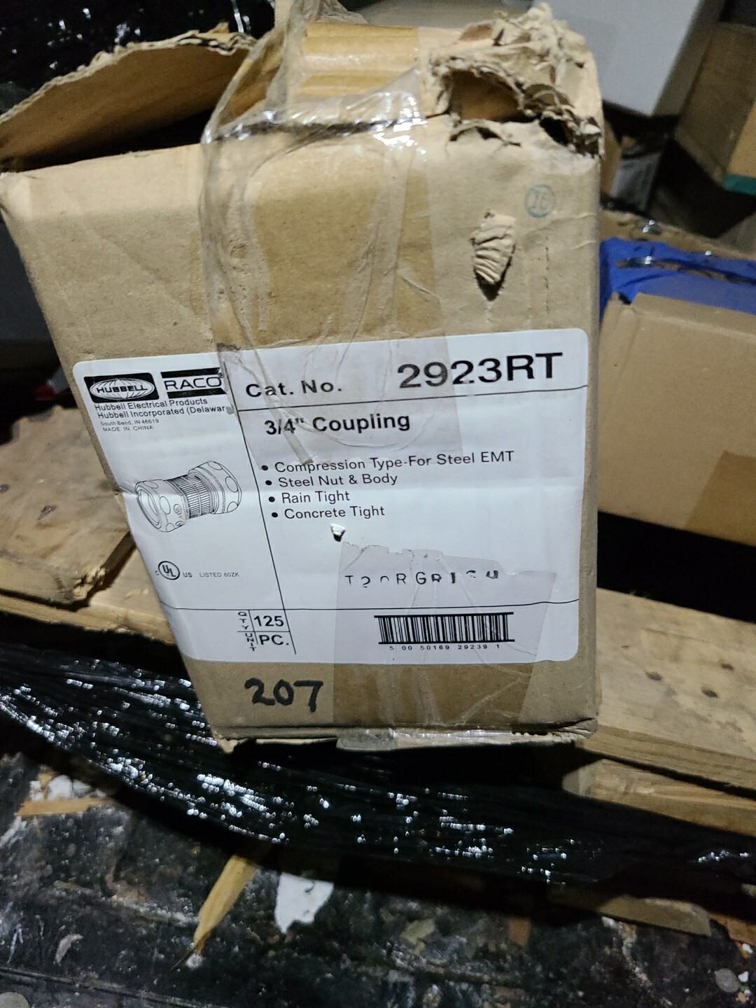 (125-Pk) Hubbell-Raco EMT Raintight Compression Coupling 3/4" 2923RT | eBay
