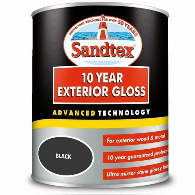 Sandtex Exterior Paint - Black, 750ml for sale online | eBay UK