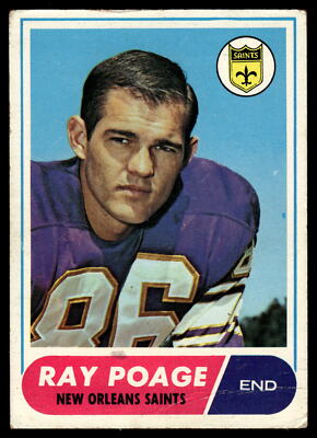 1968 Topps Ray Poage #30 New Orleans Saints Football Card | eBay