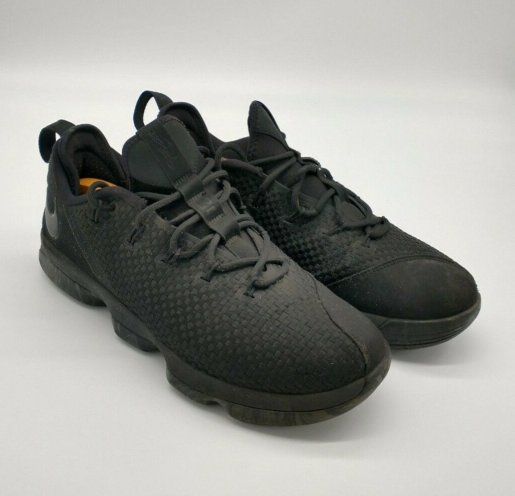 Nike LeBron 14 XIV Triple Black Dark Grey 878636-002 … - Gem