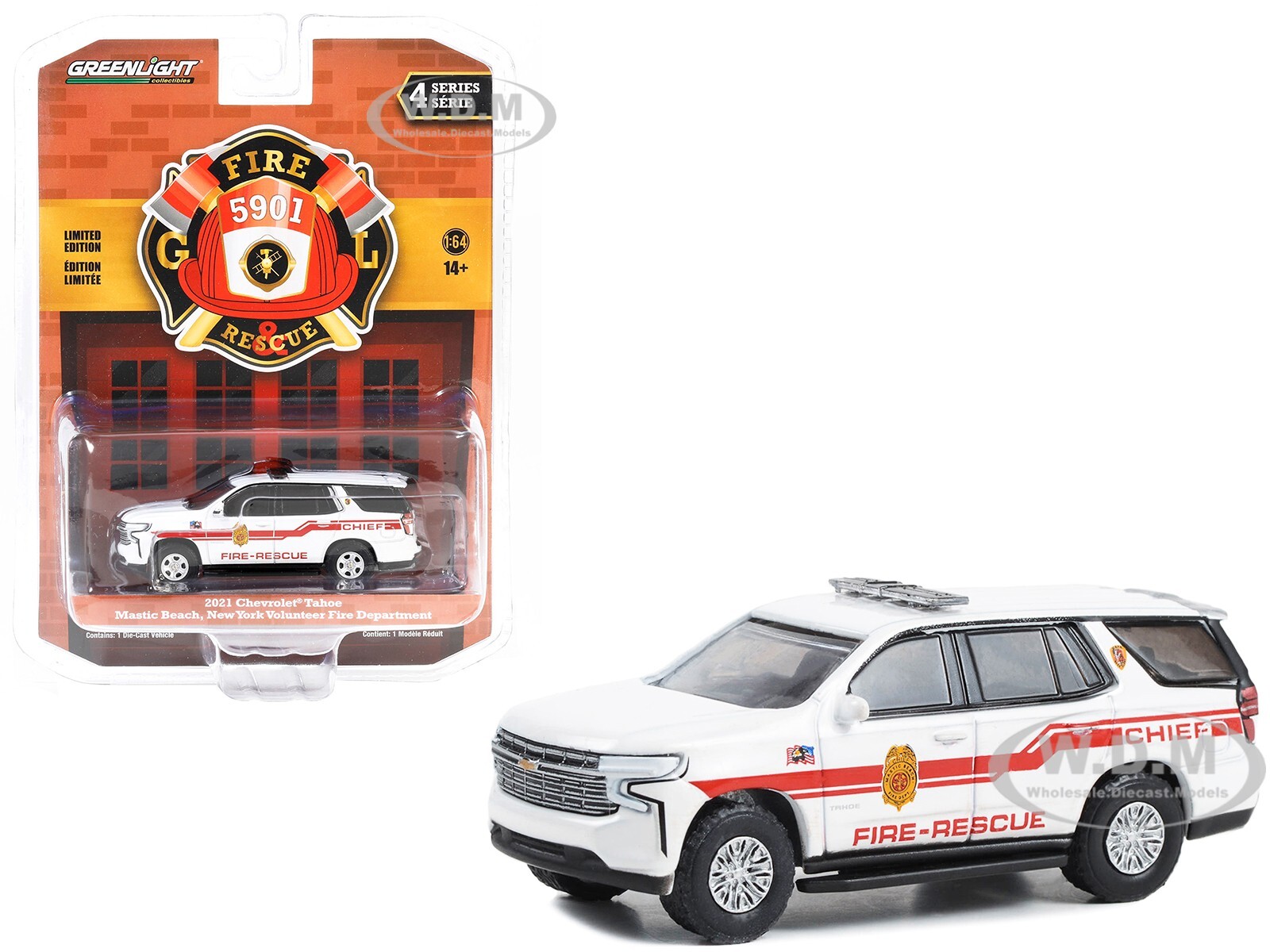 2021 CHEVROLET TAHOE "MASTIC BEACH FIRE-RESCUE CHIEF NY" 1/64 ...