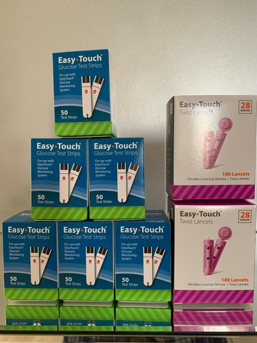 Easy Touch Blood Glucose Test Strips 300 Ct PLUS 200 Lancets 28 g. EXP ...