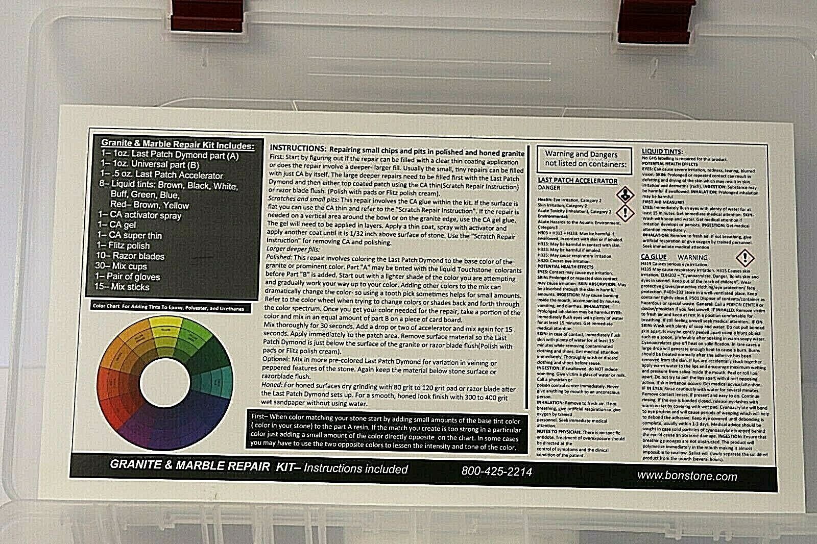 Natural Stone Repair Kit - Marble & Granite, Cracks, Countertop Repair ...