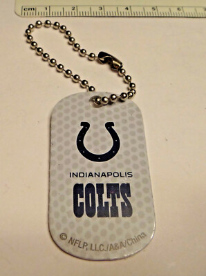 NFL Football Dog Luggage Tag with 4" Bead Chain Indianapolis Colts | eBay