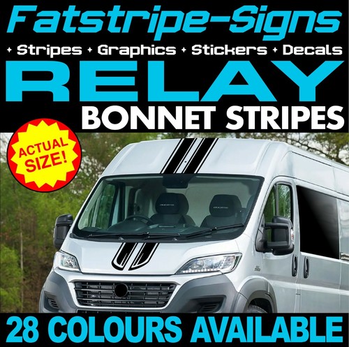 to fit CITROEN RELAY BONNET STRIPES GRAPHICS STICKERS DECAL CAMPER VAN ...