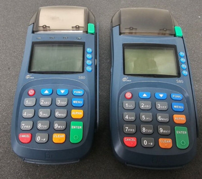 Lot of 2 Pax S80 Credit Terminal Reader Receipt Printer UNTESTED/REPAIR ...