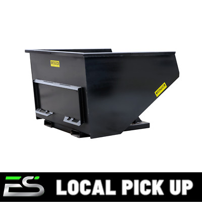 2 YD QUICK ATTACH DUMPSTER HOPPER TRASH-SKID STEER-DEMO-CONCRETE-LOCAL ...