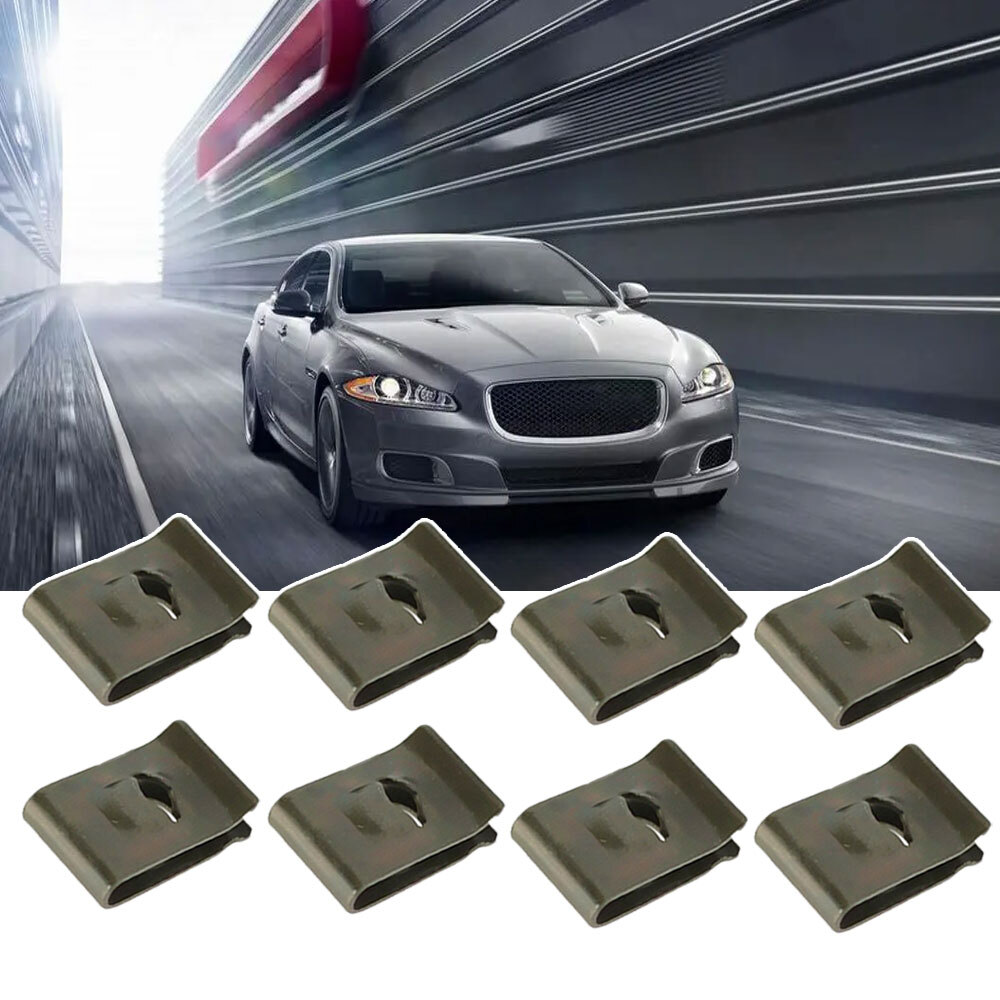 20x Metal U Type Car Clips Bumper Fender Panel Fastener Leaf Board ...