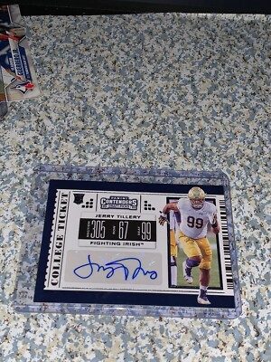 2019 PANINI CONTENDERS DRAFT PICKS JERRY TILLERY AUTOGRAPH ROOKIE CARD ...