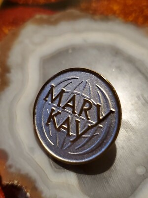Mary KAY round Gold tone consultant pin | eBay
