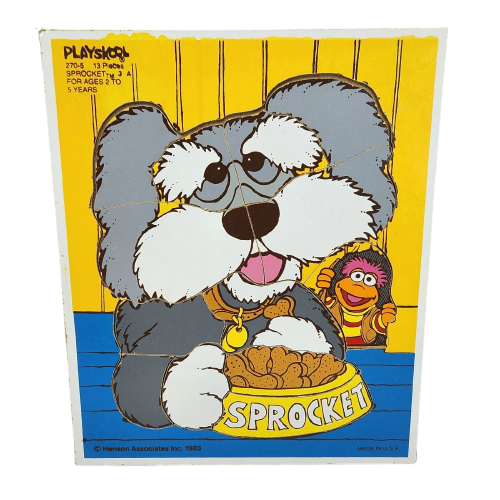 VINTAGE 1983 PLAYSKOOL SPROCKET MUPPETS JIM HENSON FRAME TRAY PUZZLE ...