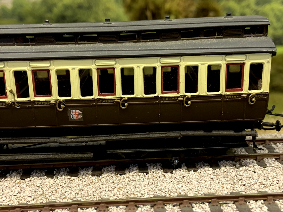 Slaters GWR D14 4 compartment Brake 3rd clerestory coach 00 gauge #6 ...