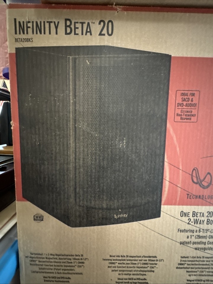 Infinity Beta 20 Bookshelf Speaker Black Pair Pre Owned In Original ...