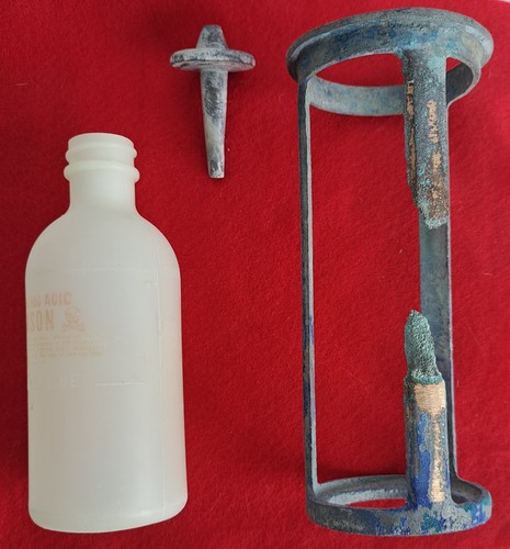 Antique Soda Acid Fire Extinguisher Plastic Acid Bottle/ Metal Cage ...