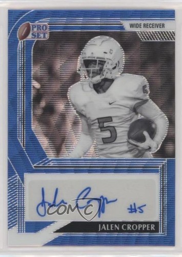 2022 Leaf Pro Set Metal Black & White Blue Wave /30 Jalen Cropper #BW ...