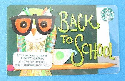 Starbucks Card ** BACK TO SCHOOL ** 2016 - LTD EDITION RARE HTF | eBay